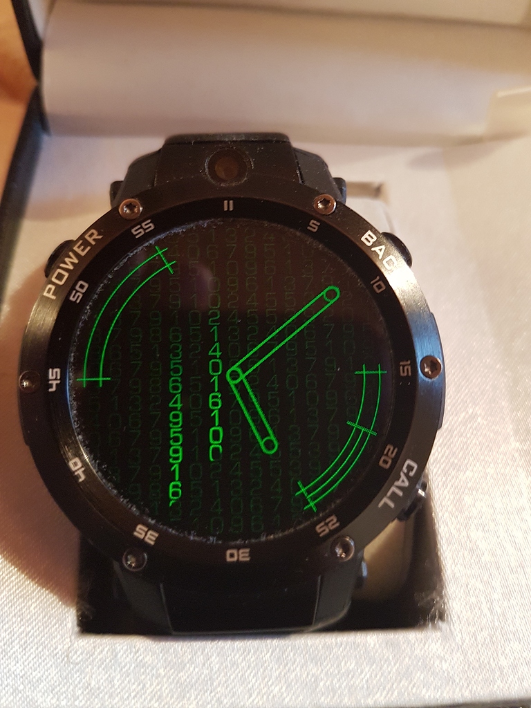 Just for fun: A matrix- watchface. With animated matrix-effect ...