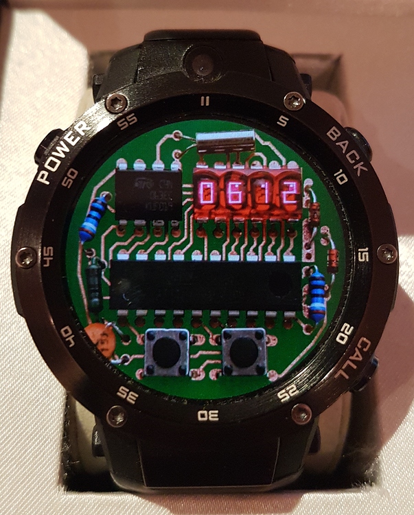 Just A Quick One An Attiny Watch With Led Bubble Display Original