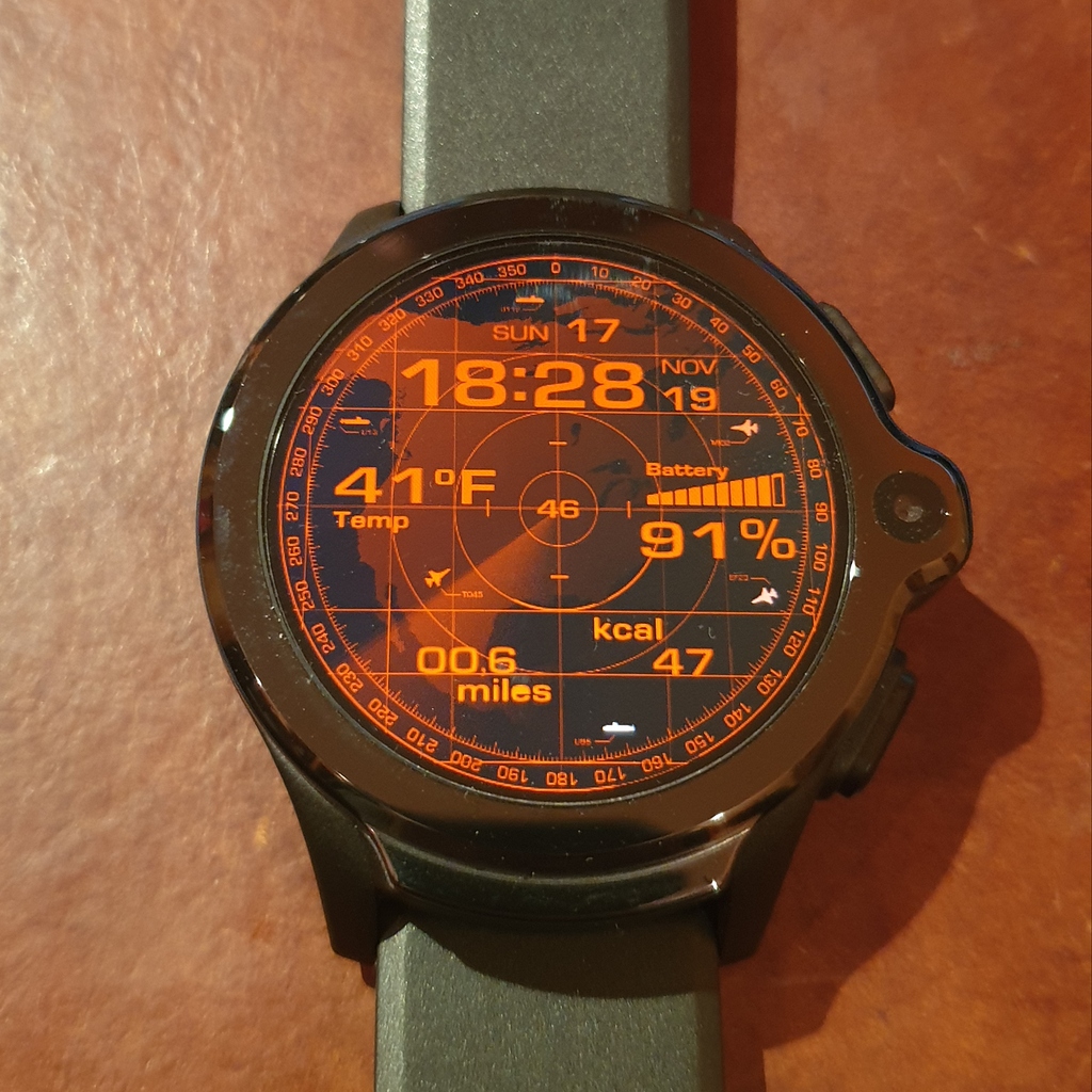 Red radar with C/F and km/miles support - Universal Launcher faces ...