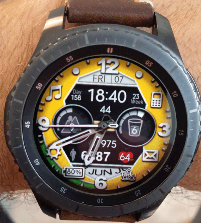Watchface built with WFD - Round Custom Faces - Full Android Watch