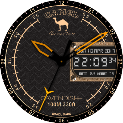 Cavendish enjoy the taste - gold - Round Custom Faces - Full Android Watch