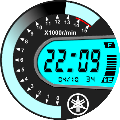 This is based on my Motorcycle Speedo (Yamaha fz6) I used watchface ...