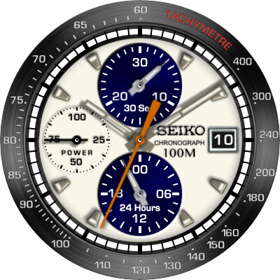 Seiko_Chronograph100M - Round Custom Faces - Full Android Watch