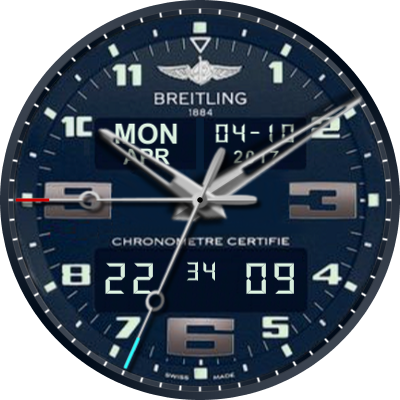 WW-Breitling-Blue-Mod-2 - Round Custom Faces - Full Android Watch