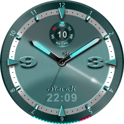 Simple blue with realistic shadows - Round Custom Faces - Full Android ...