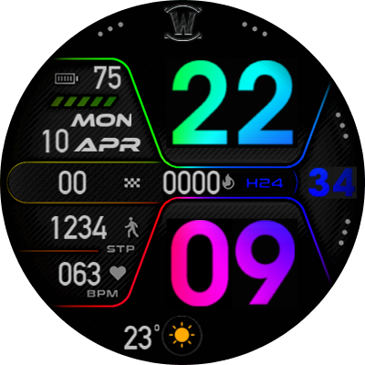 W_ClockSkin_Animated - Round Custom Faces - Full Android Watch