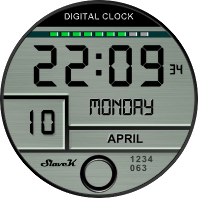 Night clock with touch field - Round Custom Faces - Full Android Watch